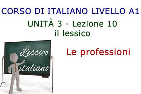 Le professioni – Lessico italiano – Lezione 10